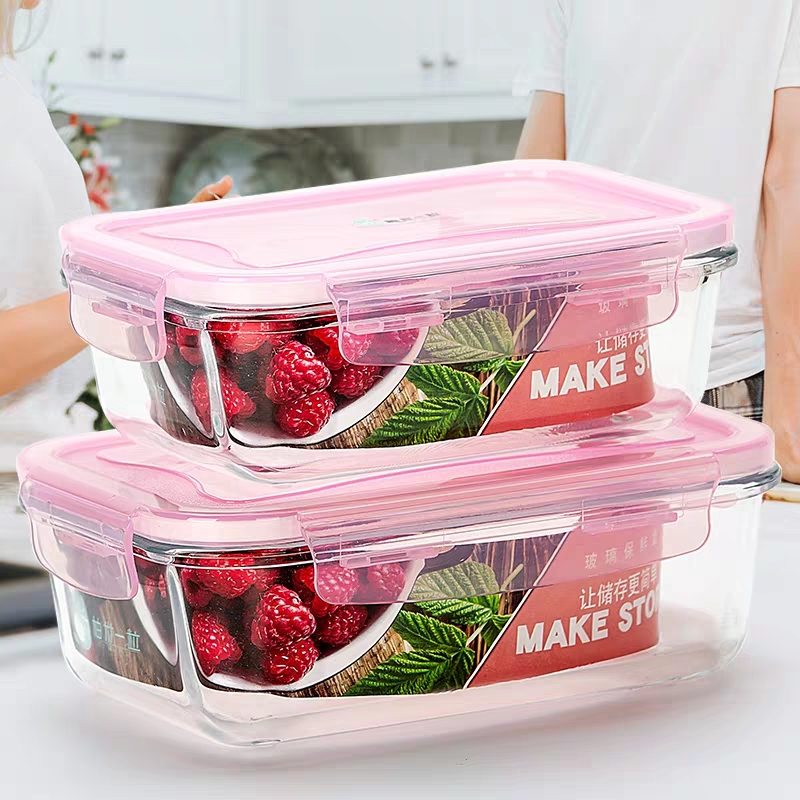 Portable Healthy Glass Lunch Box Bento Boxes Micro... – Vicedeal
