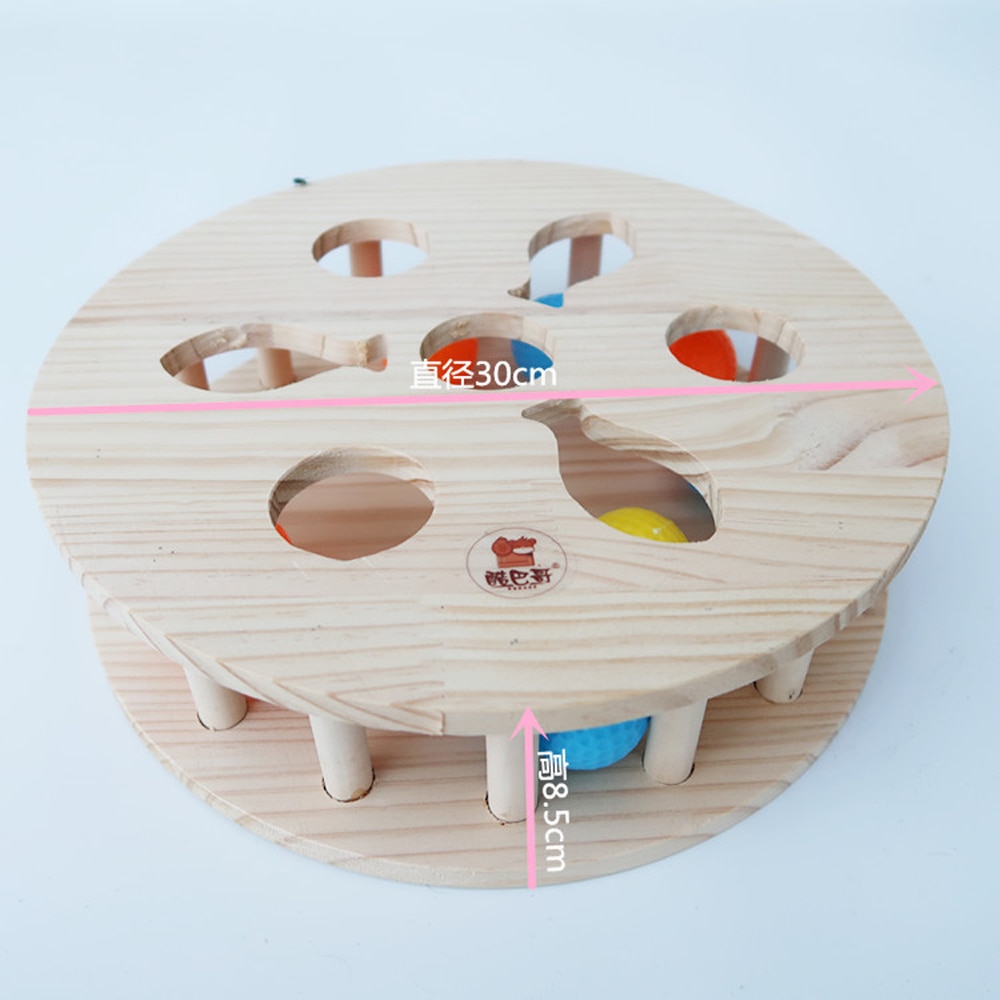 Wooden Round Box with balls Bird Parrot Foraging E... – Grandado