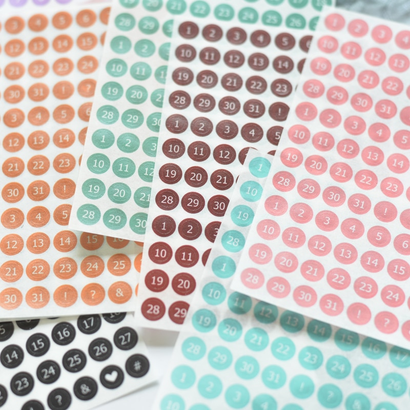 Lovedoki Japanese 31 Days Sticker for Year Full Ye... – Grandado