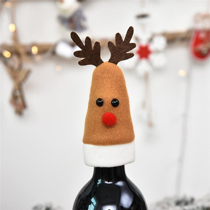 Funda navideña para botella de vino, Reno de Navid... – Grandado
