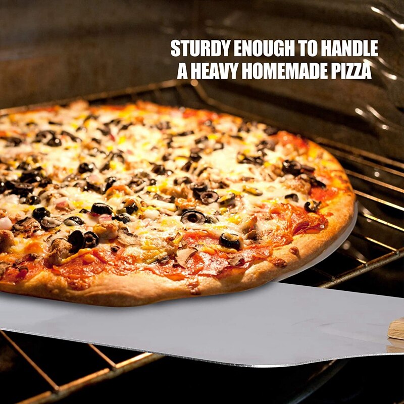 -Foldable Pizza Peel Pizza Pan With Wood Handle,St... – Grandado