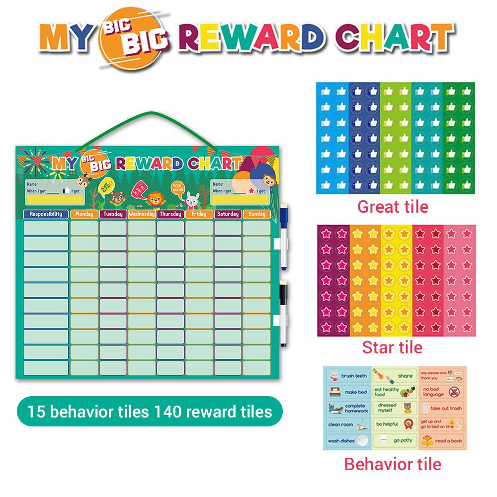 Reward Charts For Kids Reward Magnetic Sticker Edu... – Grandado