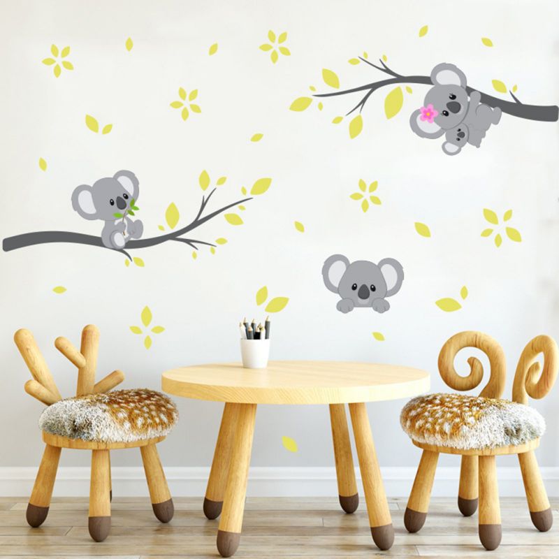 Cartoon Koala Wall Decor Stickers For Kids Room Ba... – Grandado