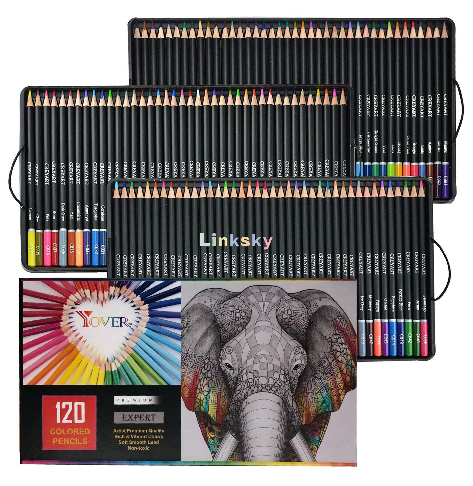 Yover 120 Premium Art Colored Pencil Set,Drawing a... – Grandado