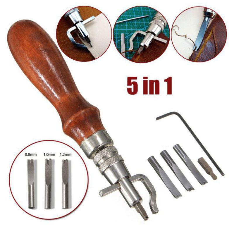Adjustable Leather Stitching Groover, Leather Edge... – Grandado