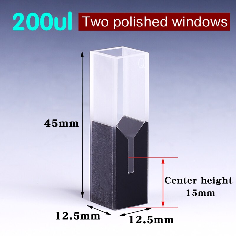 Sub-Micro quartz cell with black walls and lid(200... – Vicedeal