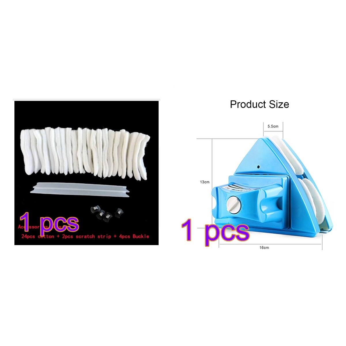 Double Sided Adjustable Magnetic Glass Wipe Brush ... – Vicedeal