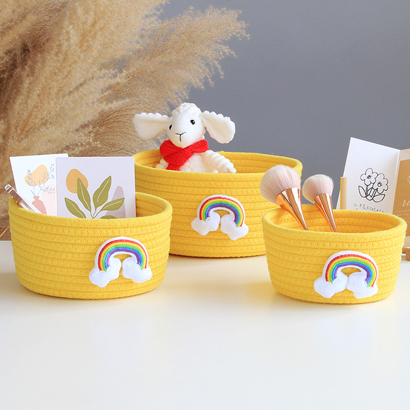 Hand Woven Cartoon Animals Storage Basket Kids Toy... – Vicedeal