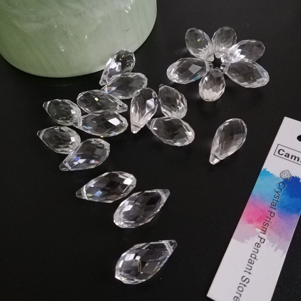 Camal 30pcs 20x10mm Clear Teardrop Water Crystal P... – Grandado