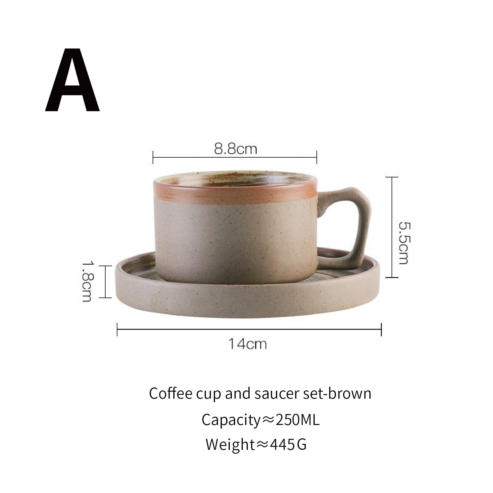 Retro thick ceramic coffee cup set Breakfast milk ... – Vicedeal