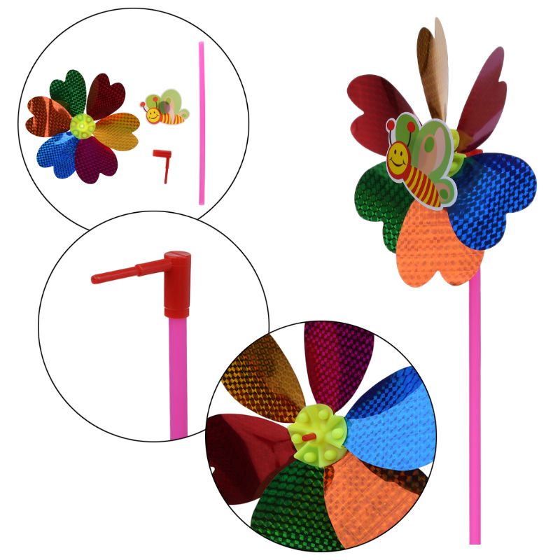 2 2 Pcs/Set Wind Spinner Sequin Windmill Pinwheel ... – Vicedeal