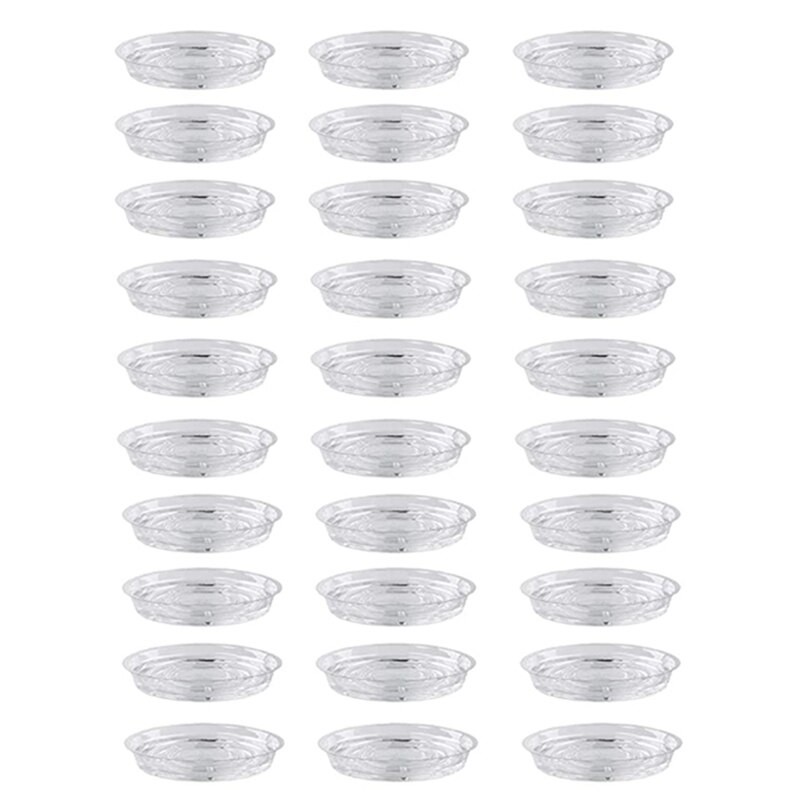 30 Pcs Transparent Plastic Plant Trays, Drip Trays... – Vicedeal