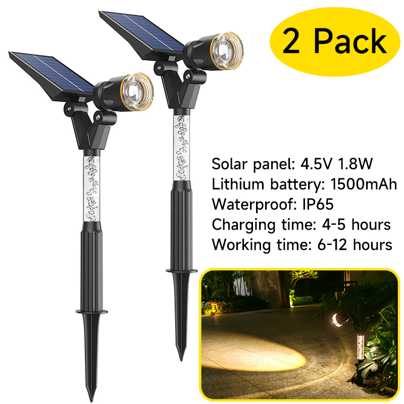 2 Pack Ultra Bright LED Solar Landscape Spotlight ... – Grandado
