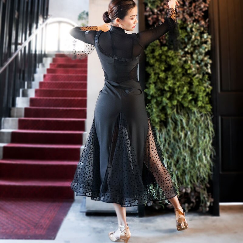 Sexy lace see through ballroom dance dress for wom... – Vicedeal