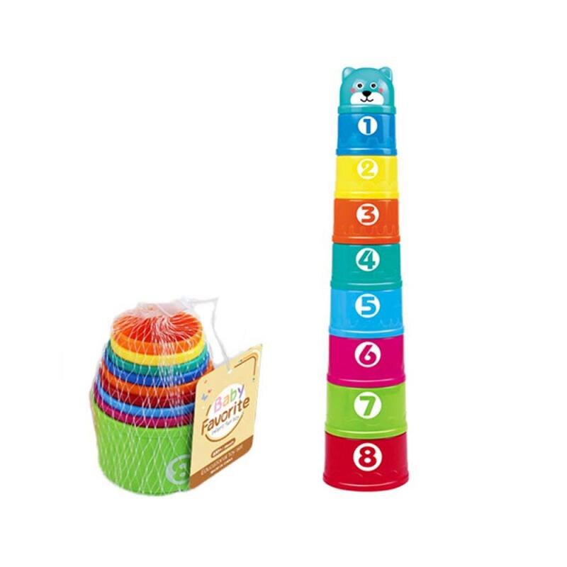 Cartoon Bear Stacking Cup Rainbow Cup Children's E... – Vicedeal