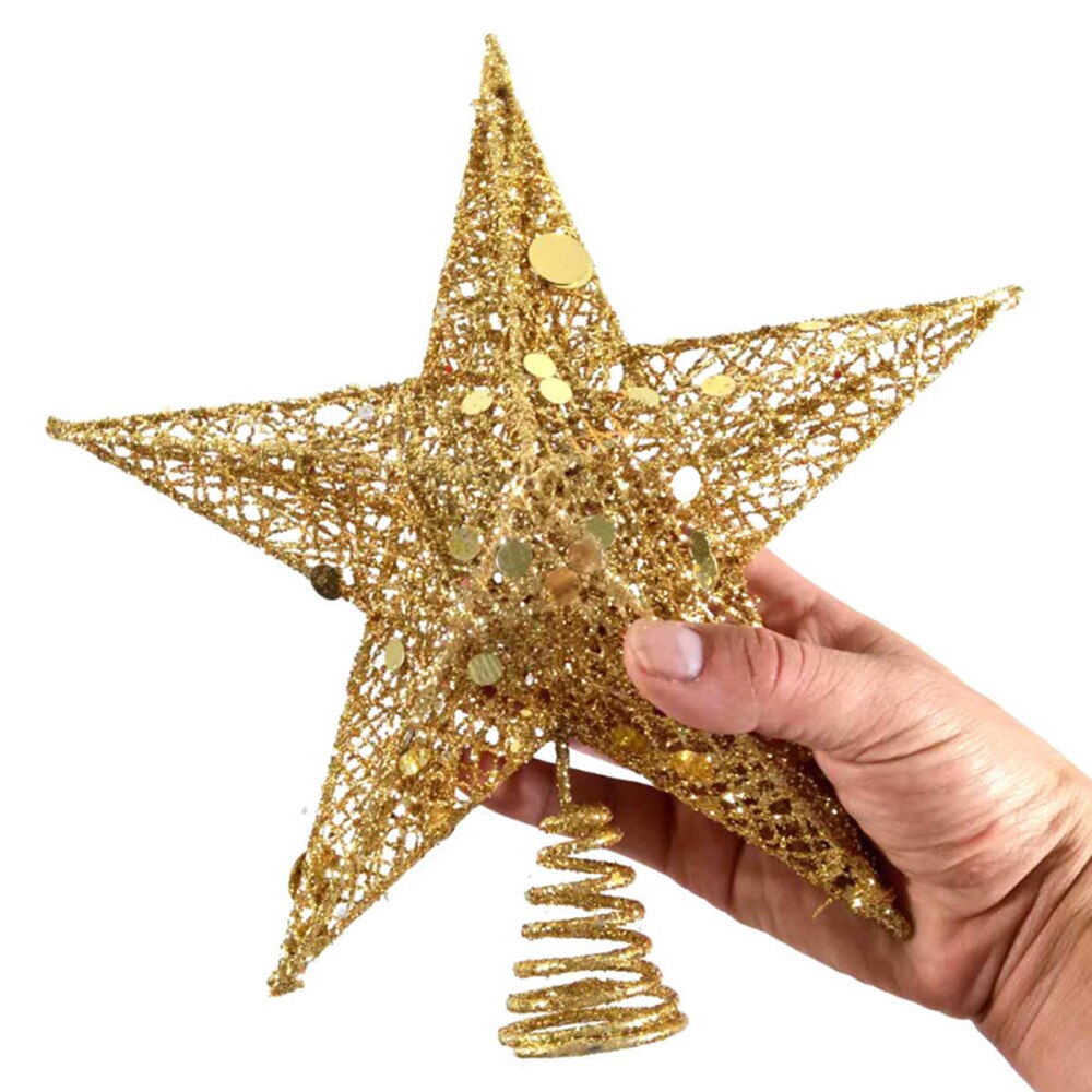 Christmas Tree Topper Star Iron Glittered Five-Poi... – Vicedeal