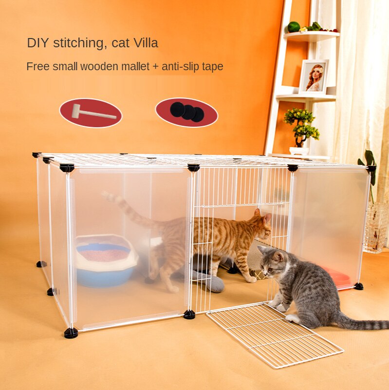 Cat Cage Household Cat Villa Large Cattery Double-... – Grandado