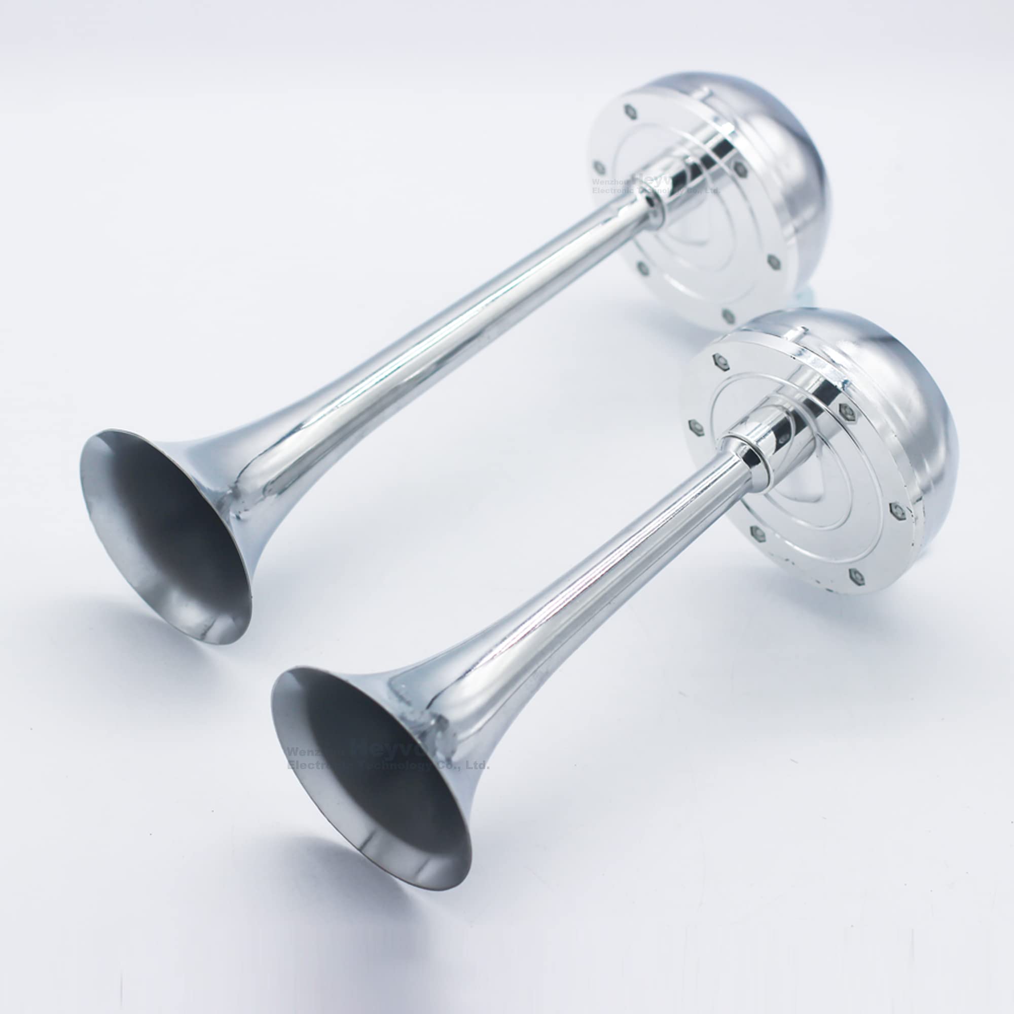 HEYVO 12V Universal Stainless Steel Dual Trumpet f... – Vicedeal