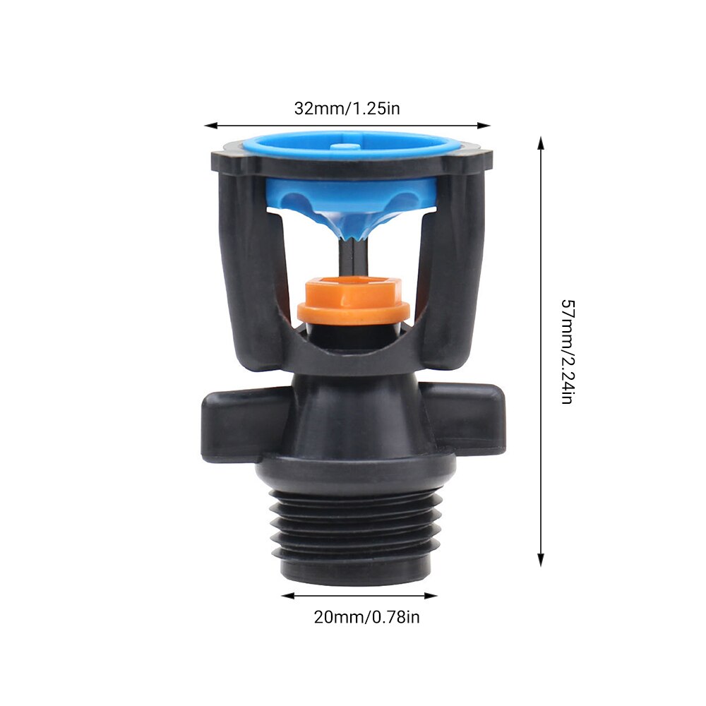 12 External Thread Rotating Sprinklers Mini Wobb Grandado 