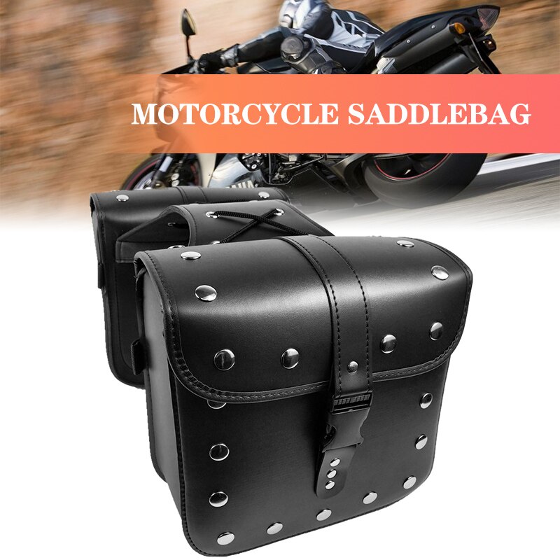 1 Pair Motorcycle Saddle Bags 2 Pack Universal PU ... – Vicedeal