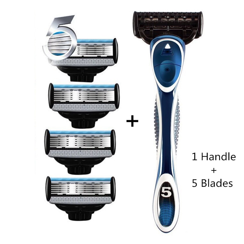 Manual Beard Shaving Razor (1 Handle + 5 Razor Bla... – Grandado