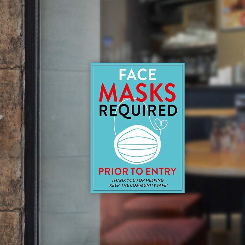 30PCS FACE MASK Required Sign Decals Stickers Wall... – Vicedeal