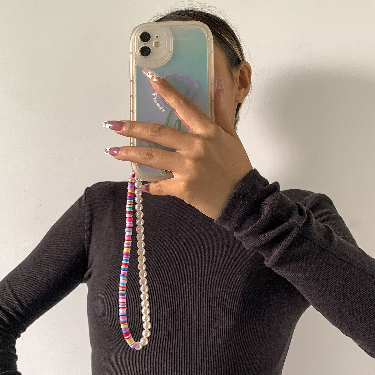 Trendy Pearl Clay Beads Mobile Phone Chains Anti-l... – Vicedeal