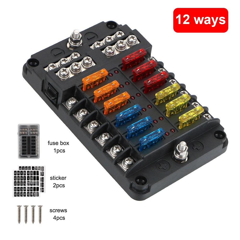 6 Manieren 12 Manieren Blade Zekering Blok 100A 32... – Grandado