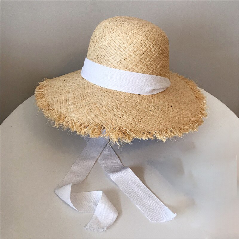 Summer Simple Straw Hats For Women Wide Brim Raffi... – Vicedeal