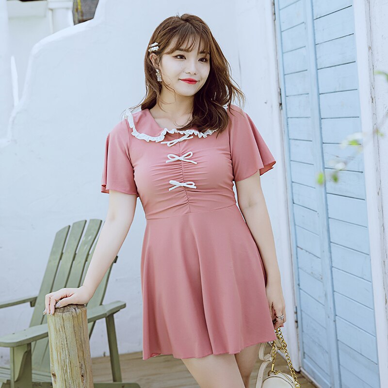 Conservatieve Plus Size Badpak Met Shorts Voor Vro... – Vicedeal