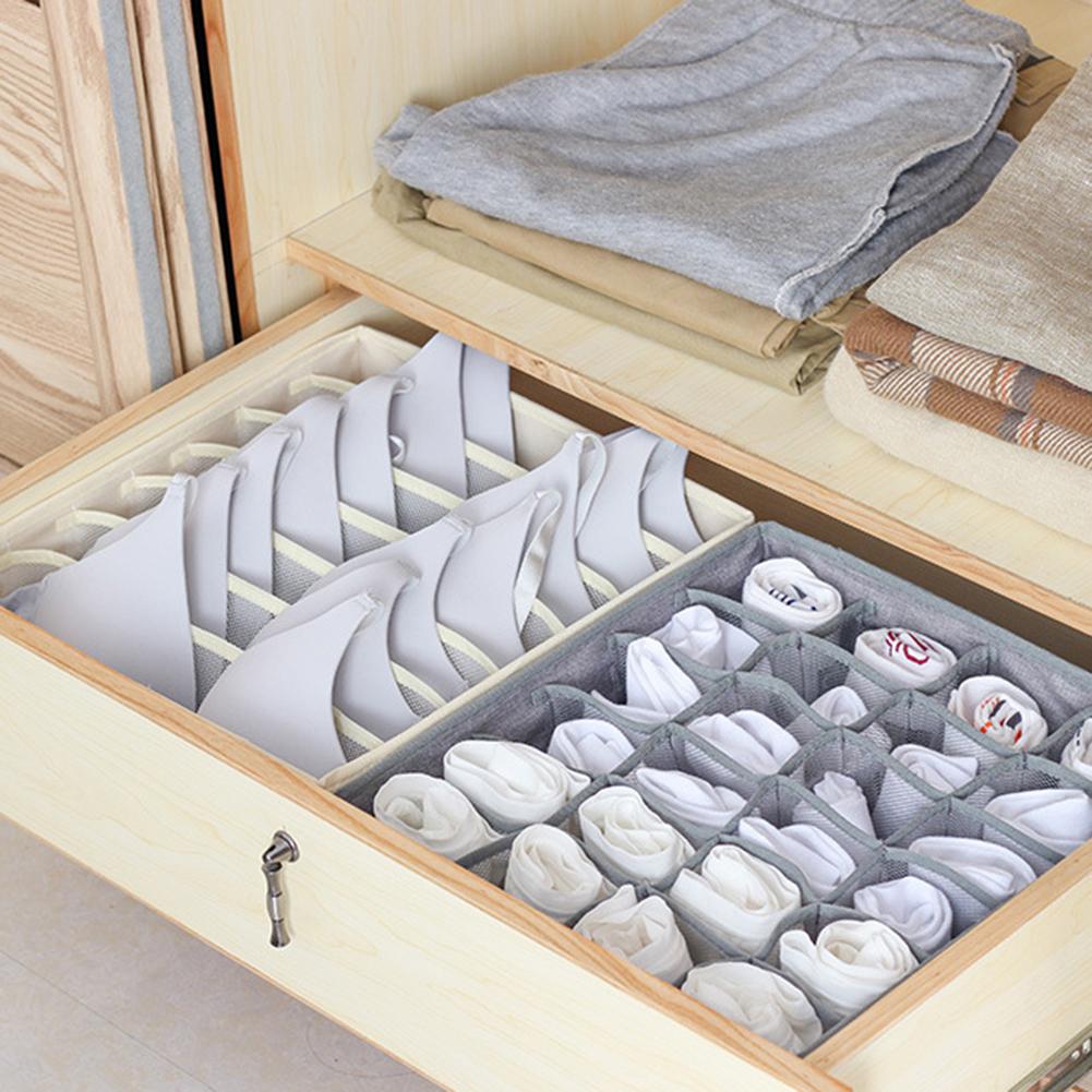 Caja de almacenamiento plegable de 7/16/24 rejillas para ropa interior ...
