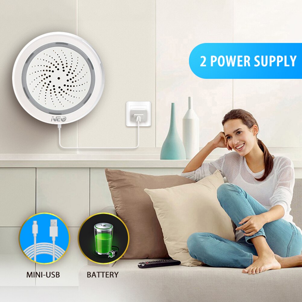 Smart Home 3 in 1 WiFi Siren Alarm with Temperatur... – Grandado