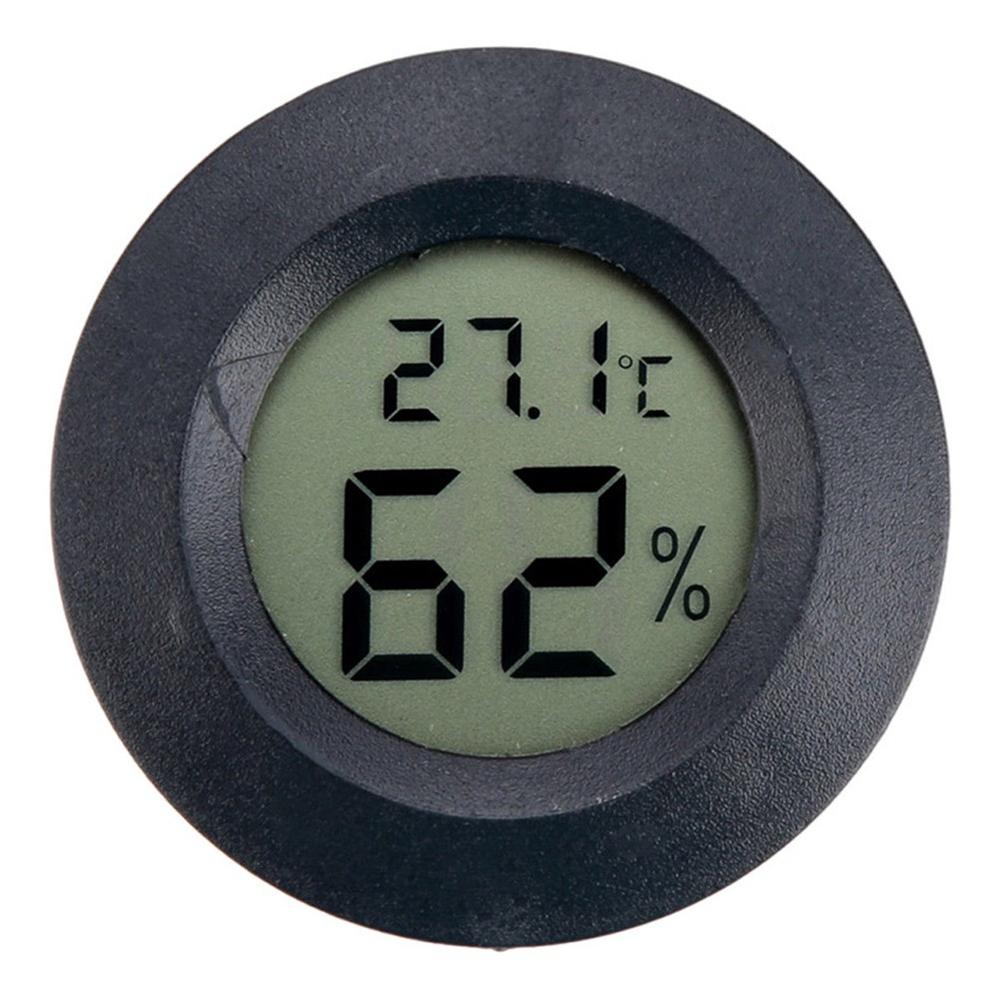 Black Mini LCD Digital Thermometer Hygrometer Frid... – Grandado