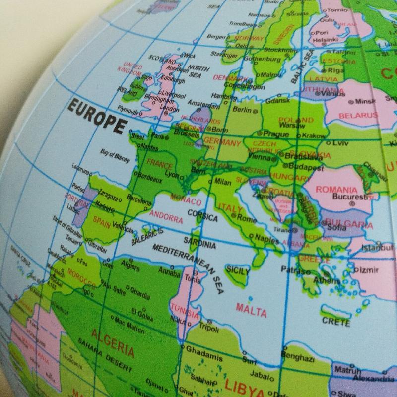 16Inch Inflatable Globe World Earth Ocean Map Ball... – Grandado