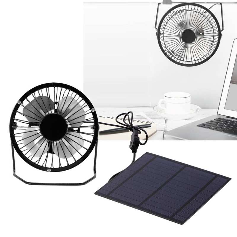 5W Mini Solar Panel with Portable Cooling Fan Phot... – Vicedeal