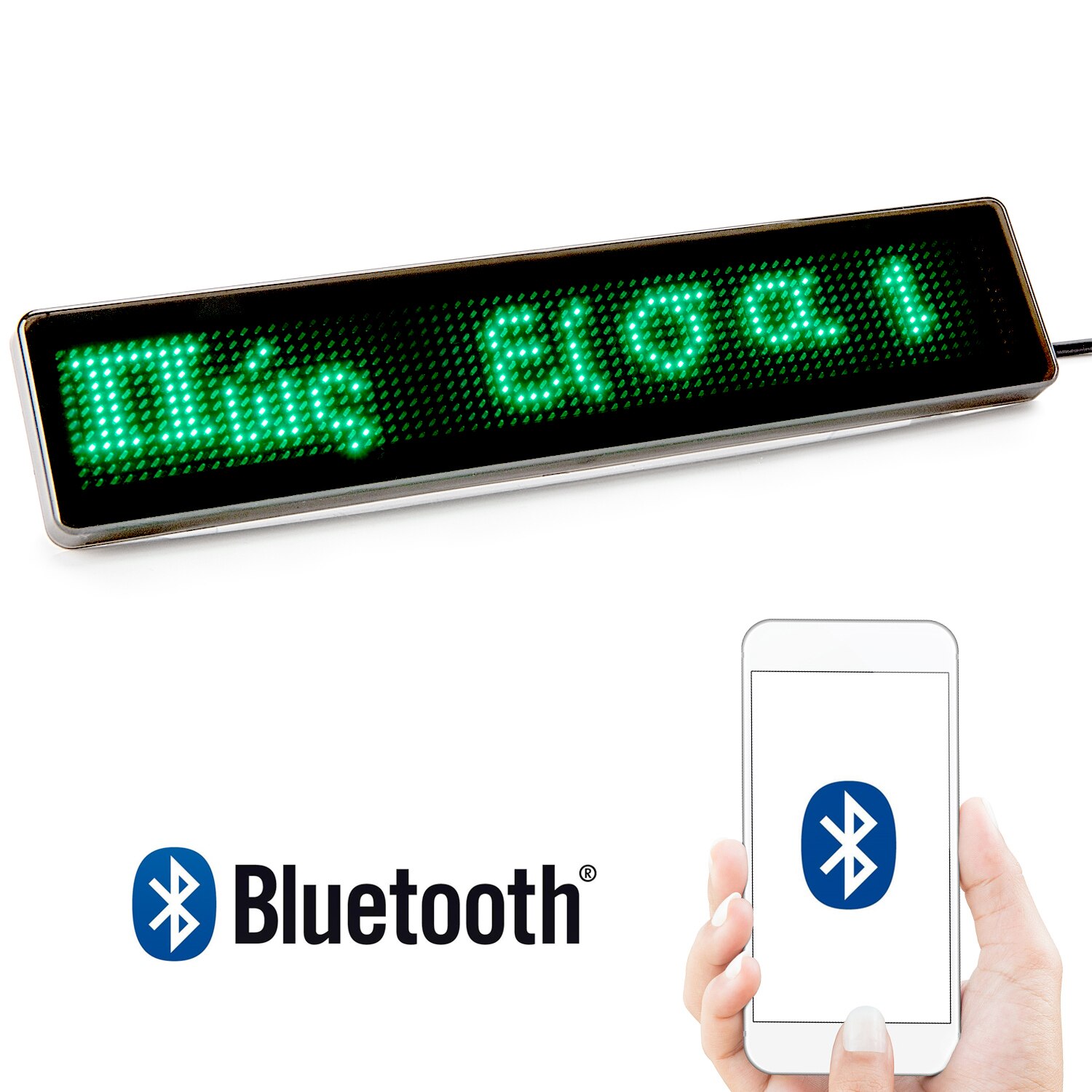 23CM Led Car Sign Bluetooth APP Programmable Scrol... – Vicedeal