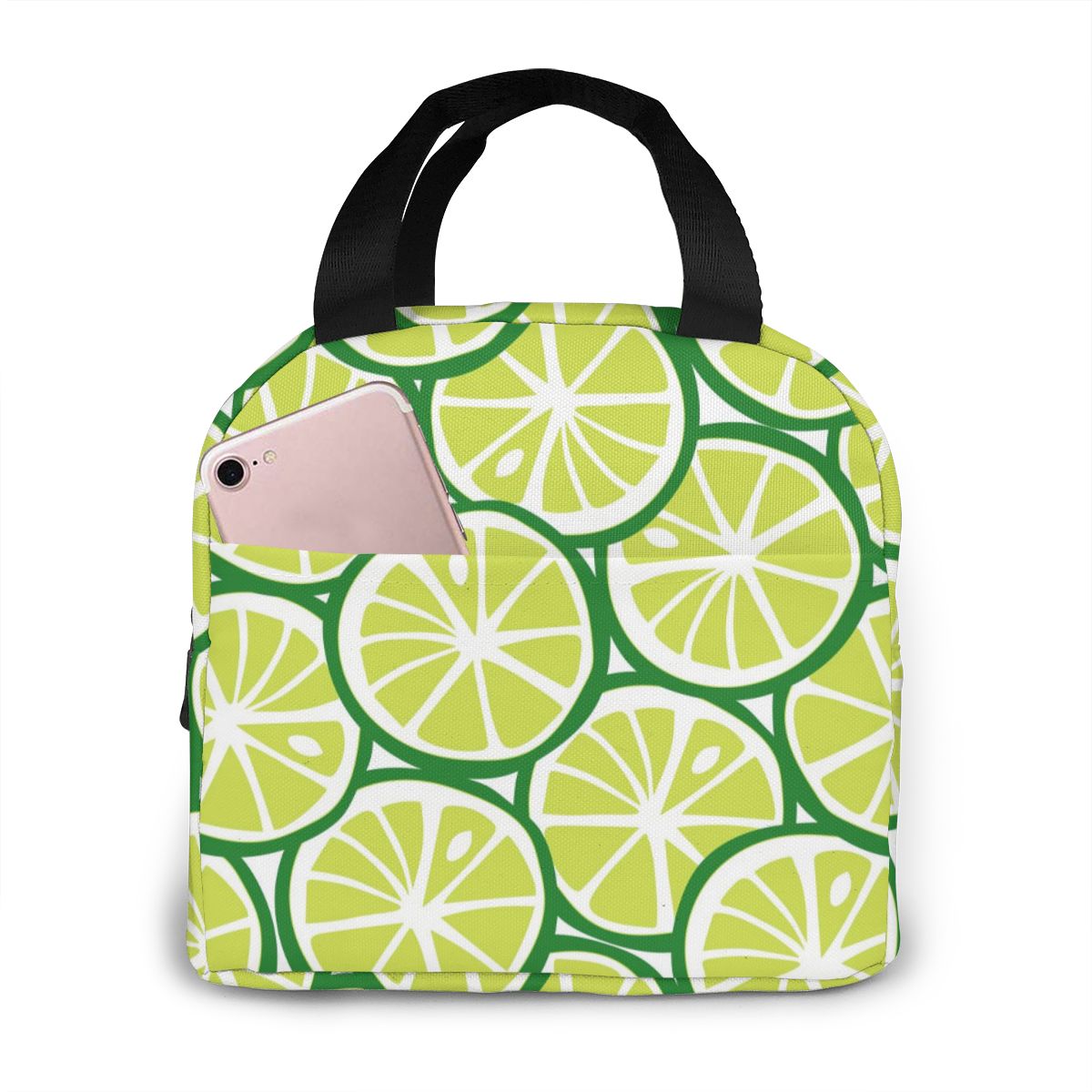 Green Lime Citrus Tropical Summer Lunch Bag Portab... – Grandado