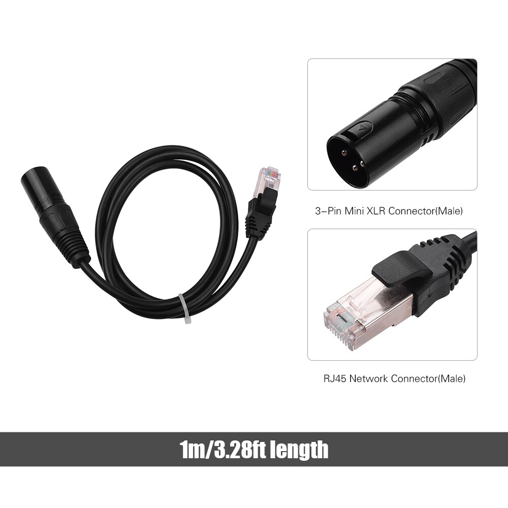 RJ45 Male Network Connector to 3-Pin Mini XLR Male... – Grandado