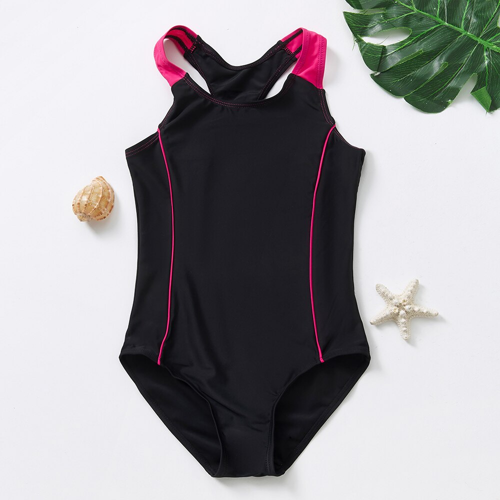 6~13Year Teenager Girls Swimsuit Solid color Girls... – Grandado