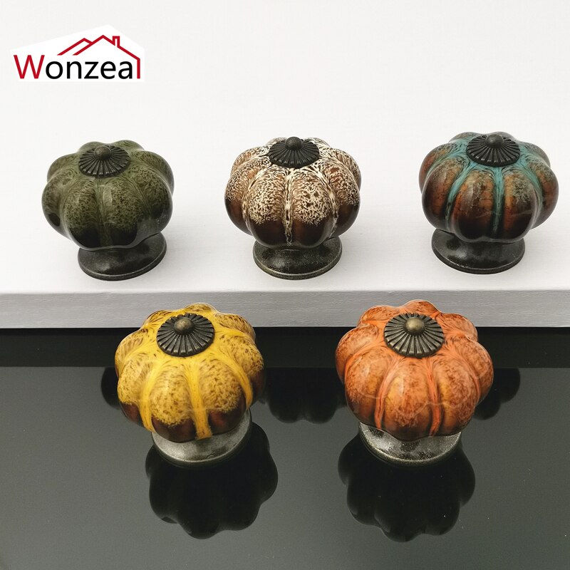 1PCS 40mm Ceramic Pumpkins Handle Furniture Handle... – Grandado