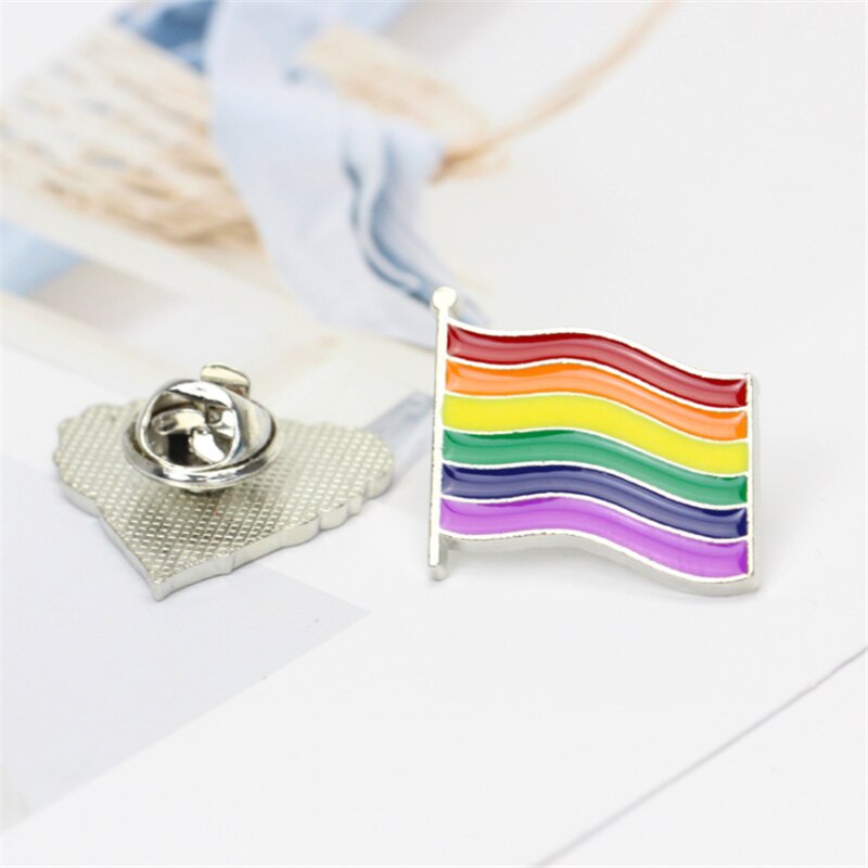 Rainbow Pins Lgbt Badge Heart Finger Flag Rainbow Vicedeal