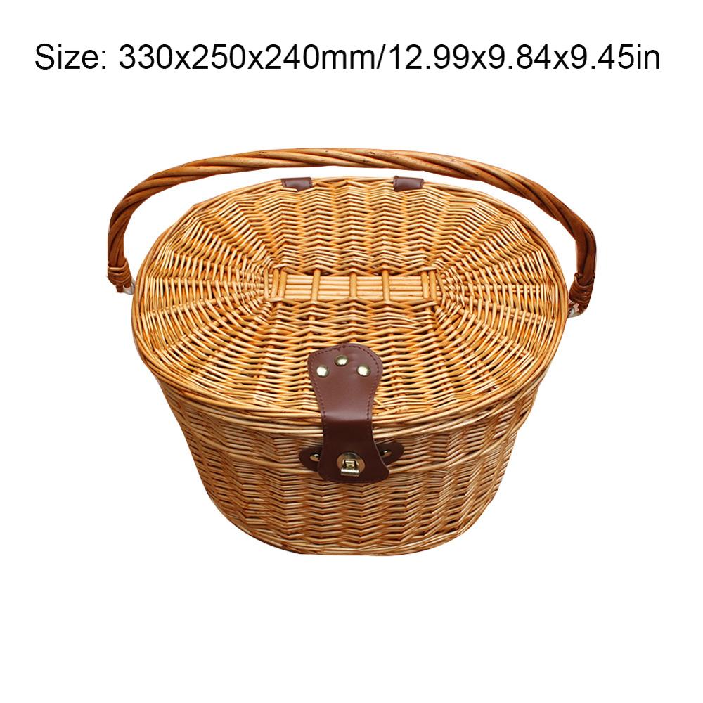 Hand-woven Rattan Bike Basket Cargo Bag Children B... – Grandado