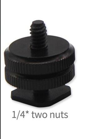 1/4" Dual Nuts Tripod Mount Screw Black to Fl... – Grandado