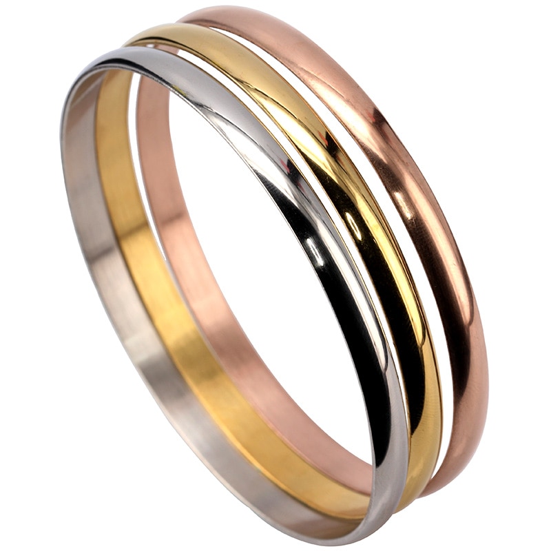 jewelry stainless steel 3 color bracelet love bran... – Grandado