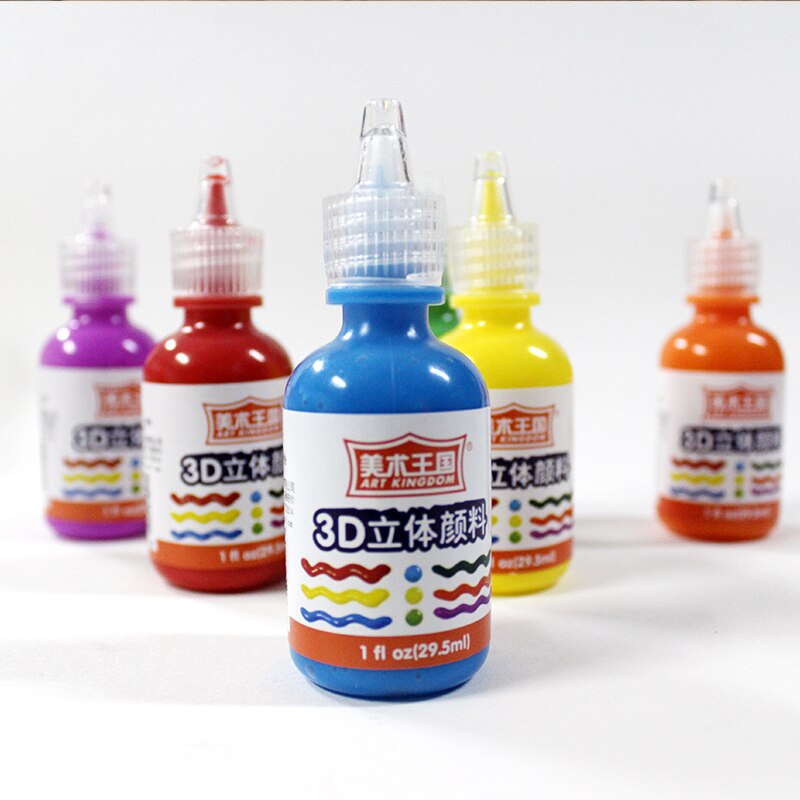 6/12Colors 3D Acrylic paint set for painting fabri... – Grandado