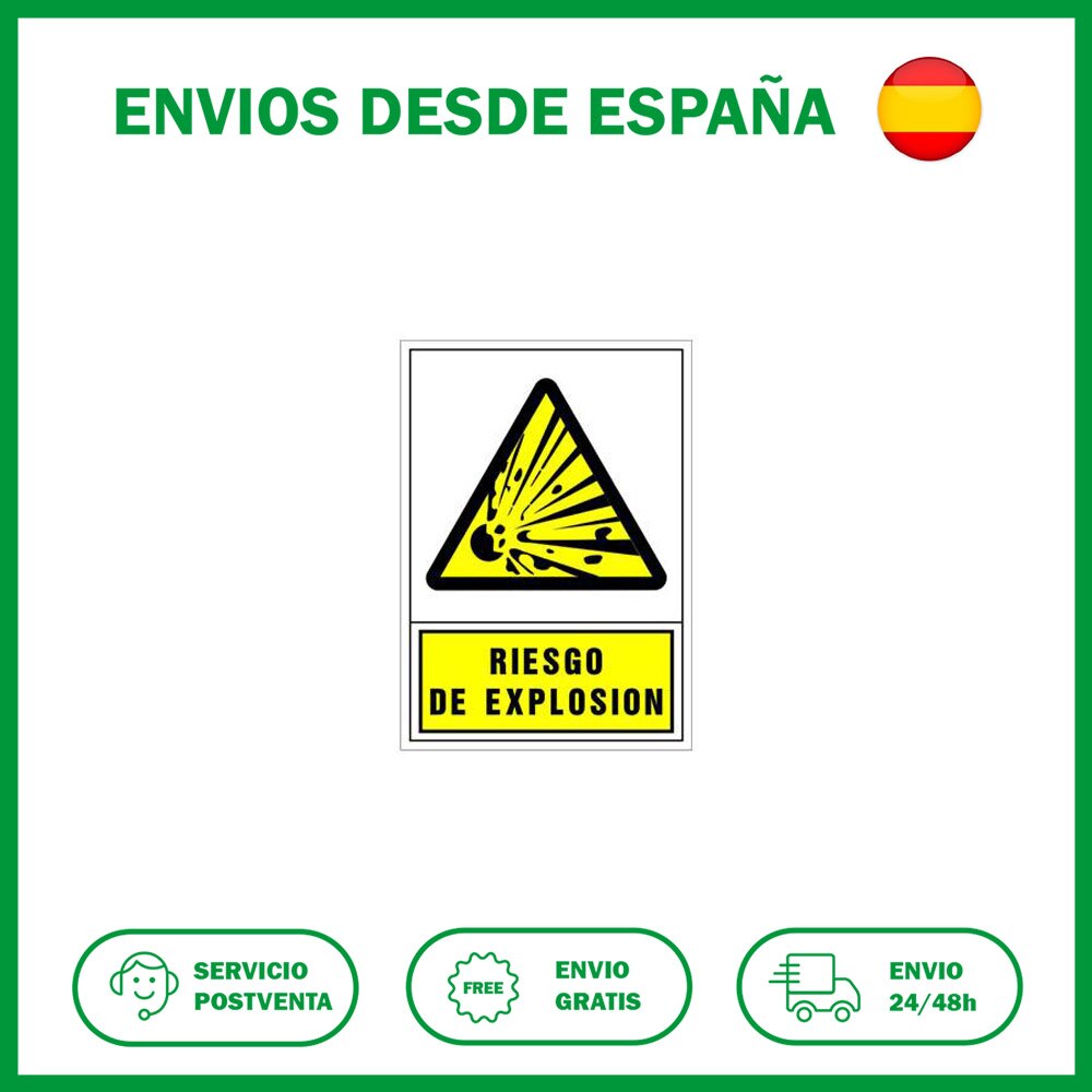 Señal grande riesgo de explosion. Señalización de ... – Grandado