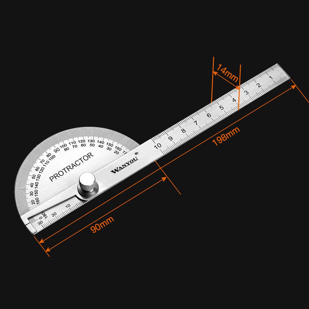 Vastar 180 Degree Adjustable Protractor Stainless ... – Vicedeal