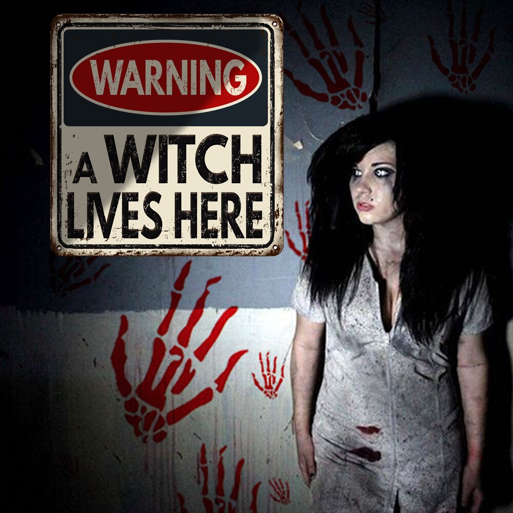 Halloween Warning Signs Stickers Danger Banning Si... – Vicedeal