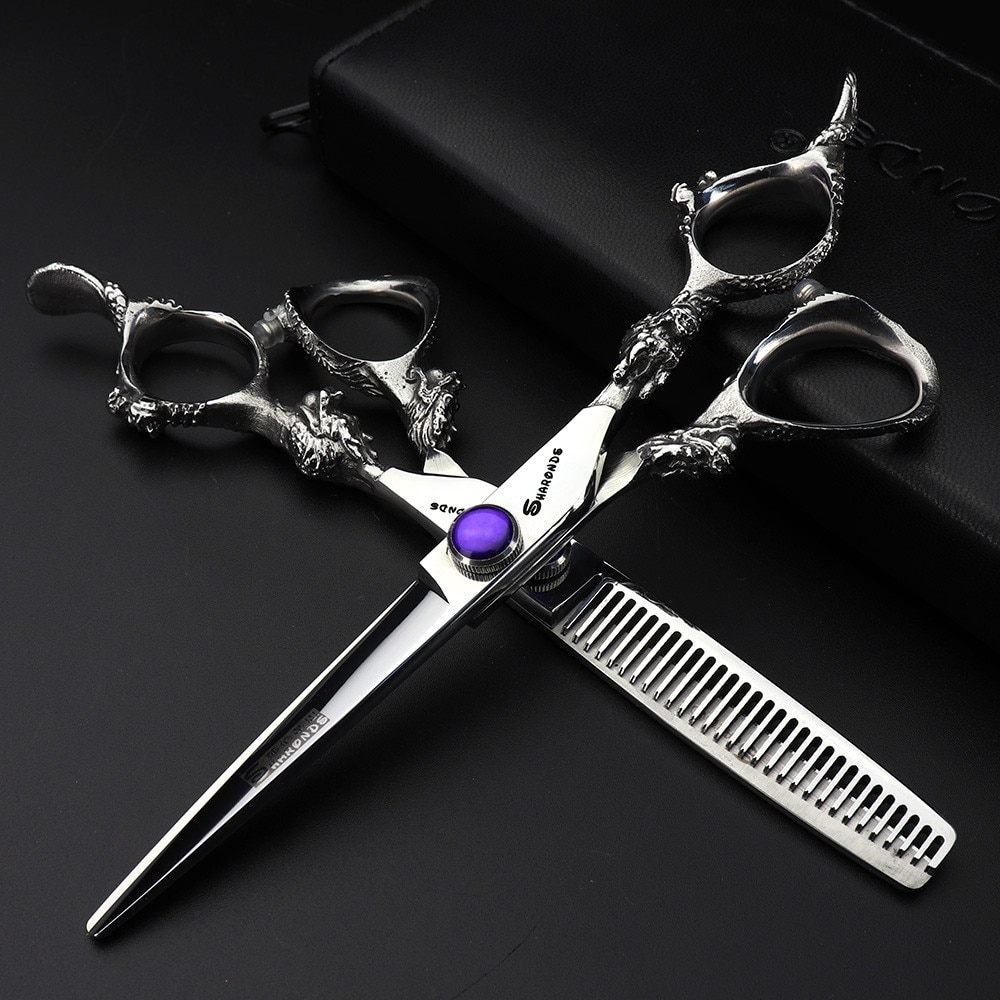 Silber drachen barbershop friseur schere haar beru... – Vicedeal