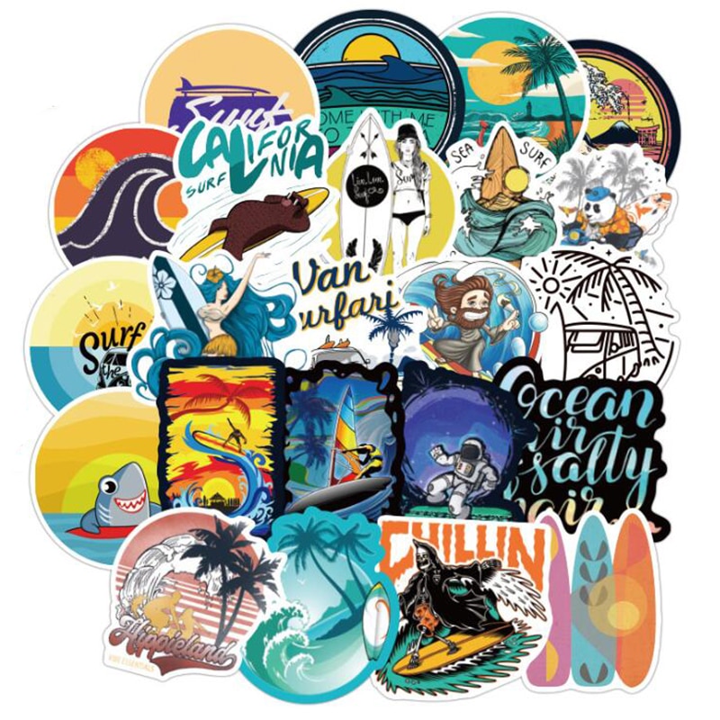100PCS Outdoor Surfen Stickers Zomer Sport Tropisc... – Vicedeal